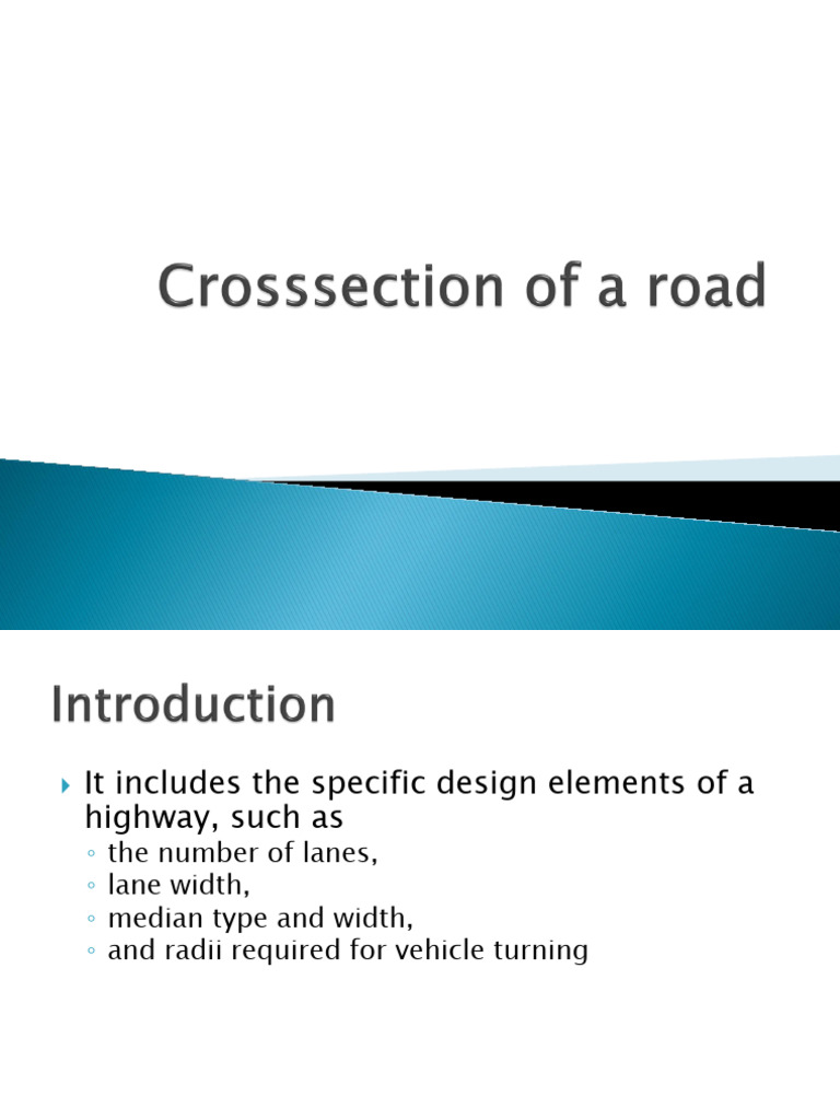 Lecture 4 Crossection of A Road | PDF
