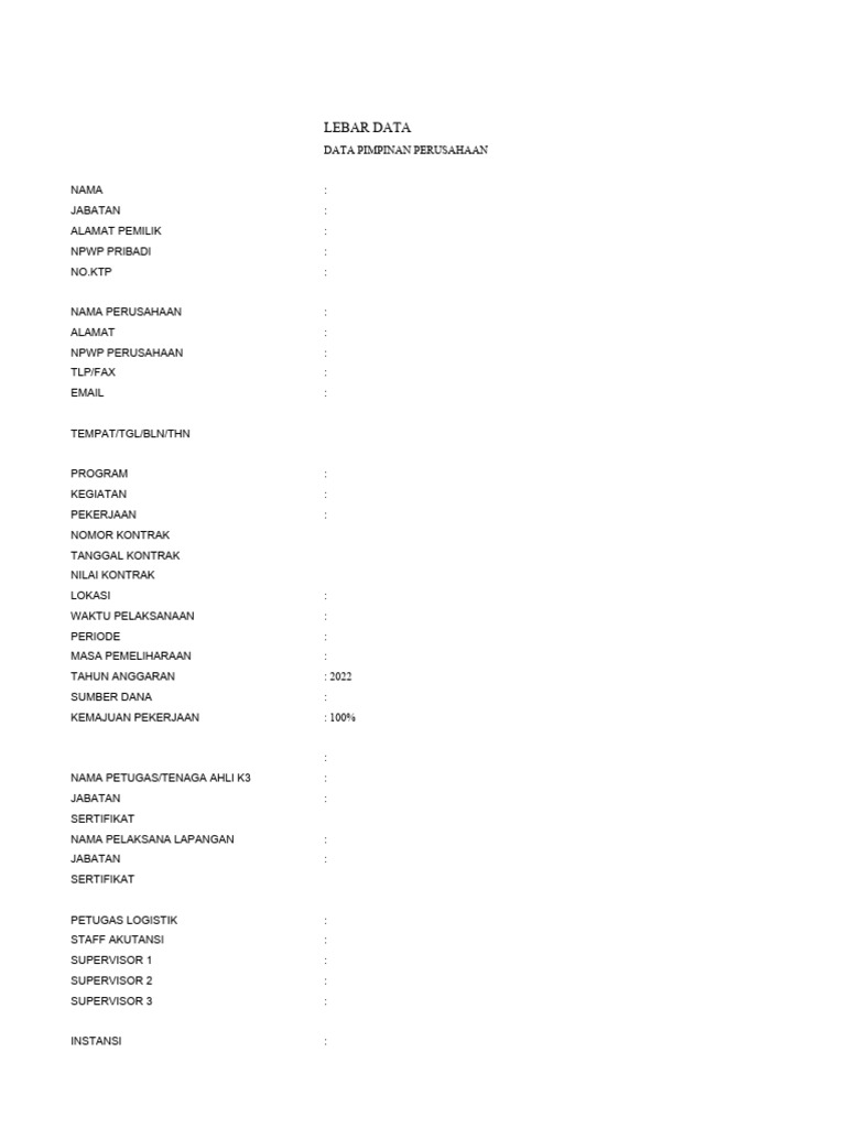 Format RMPK File Excel | PDF