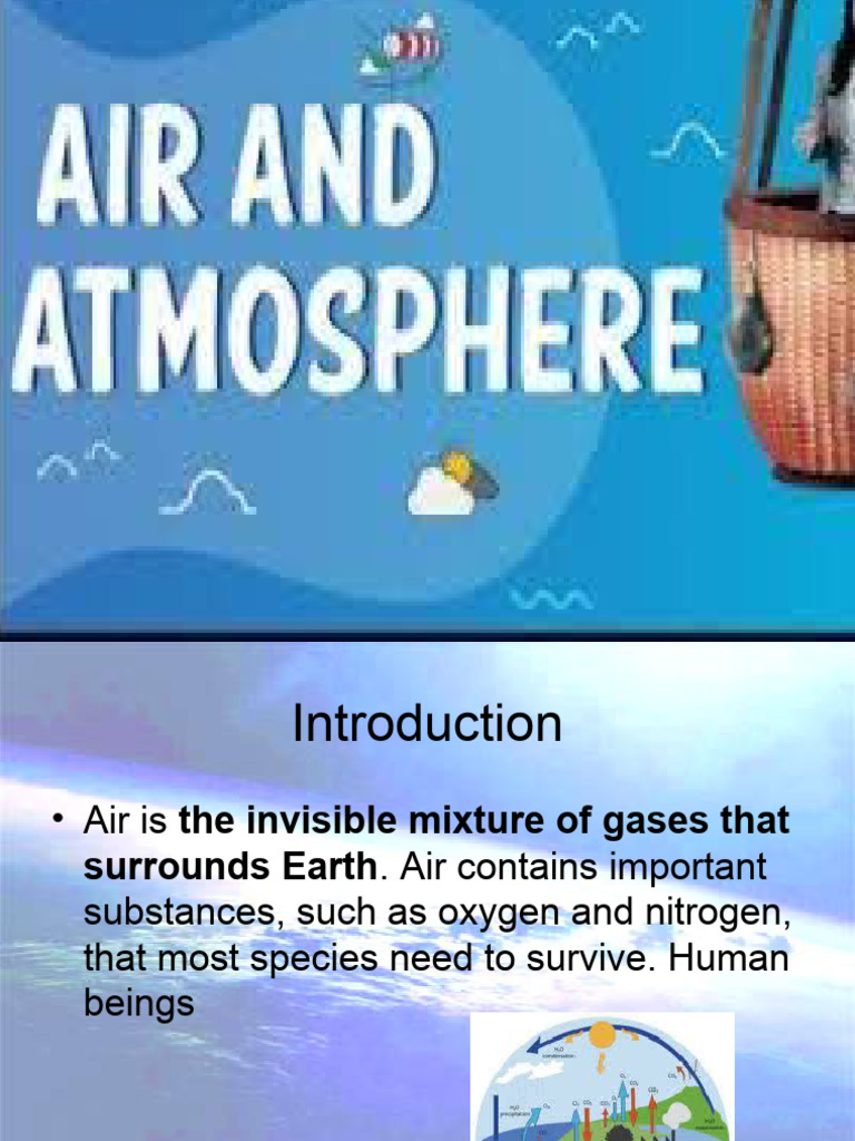 Air and Atmospehere | PDF | Atmosphere Of Earth | Atmosphere