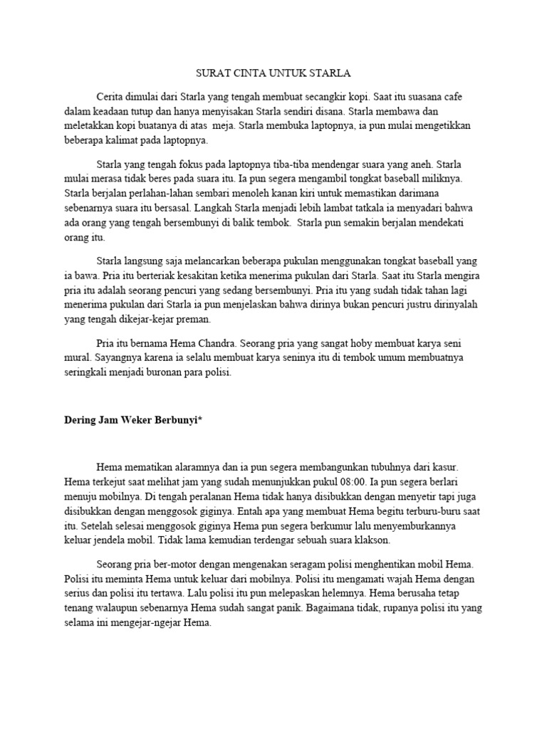 Surat Cinta Untuk Starla | PDF