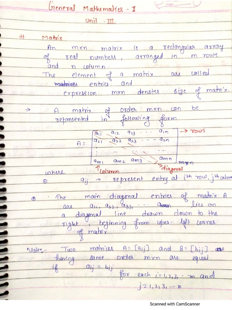 Matrices Maths | PDF