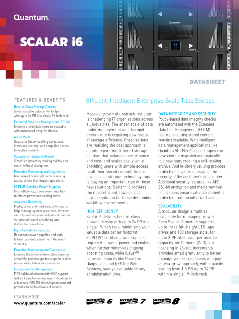 Scalar Tape Library I6 | PDF