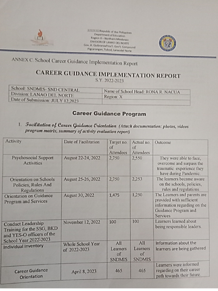 Guidance Report | PDF