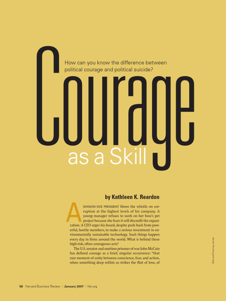 Business Courage: A Skillful Approach | PDF | Business | Self-Improvement