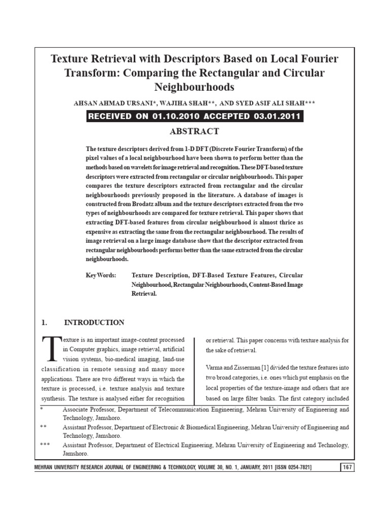 Texture Retrieval With Descriptors Based On Local Fourier | PDF