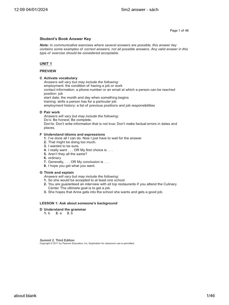 Sm2 Answer Sách Pdf Career Growth Language Arts Discipline