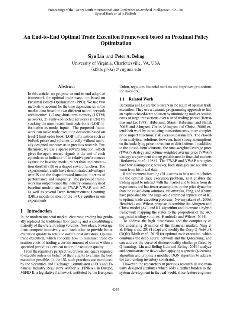 An End-to-End Optimal Trade Execution Framework Based On Proximal ...