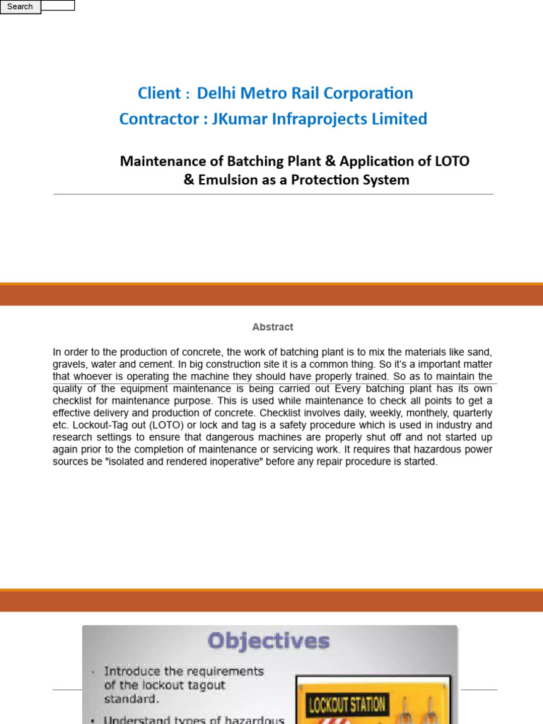 Loto System in Safety | PDF