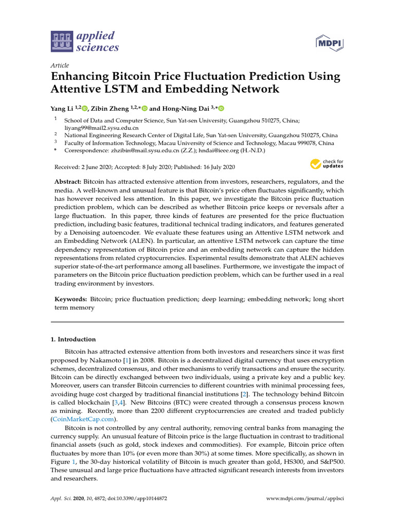 Enhancing Bitcoin Price Fluctuation Prediction Using Attentive Lstm And Embedding Network Pdf