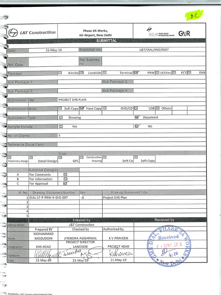 Project EHS Plan | PDF