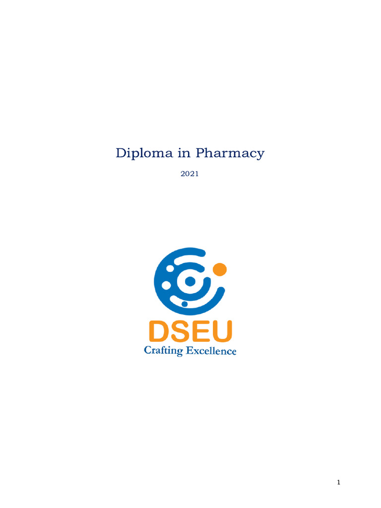 Diploma in Pharmacy Program Overview | PDF | Pharmacy | Pharmacology