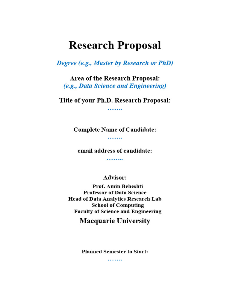 PhD Research Proposal Guidelines | PDF