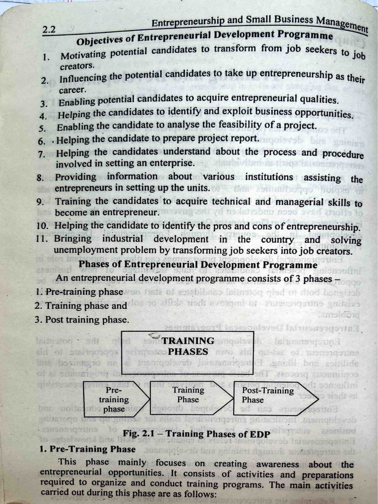 Objectives and Phases of EDP | PDF