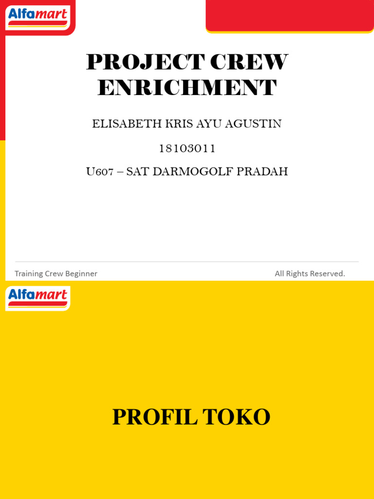 project crew enrichment ELISABETH KRIS AYU | PDF