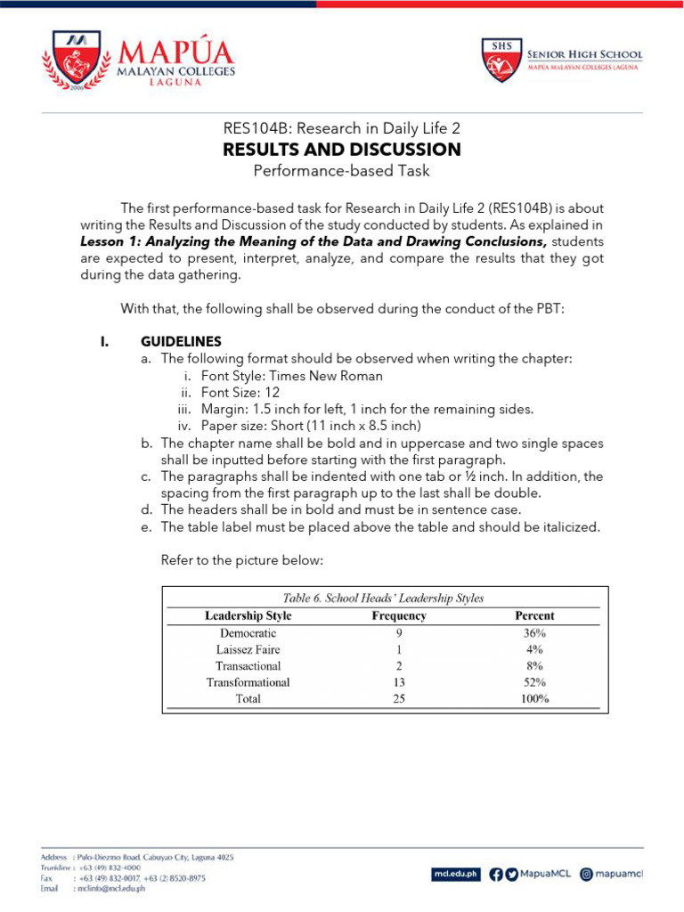 Res104b PBT 1 Guidelines | PDF