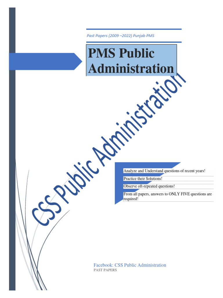 PMS Public Administration - 2009-2022 Past Papers | PDF