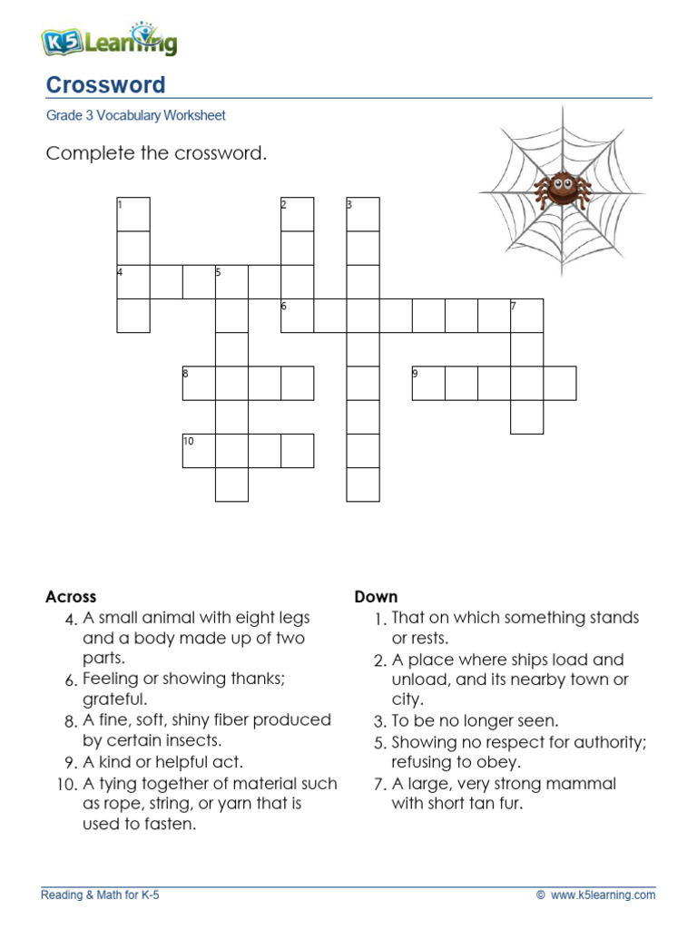 Grade 3 Crosswords | PDF