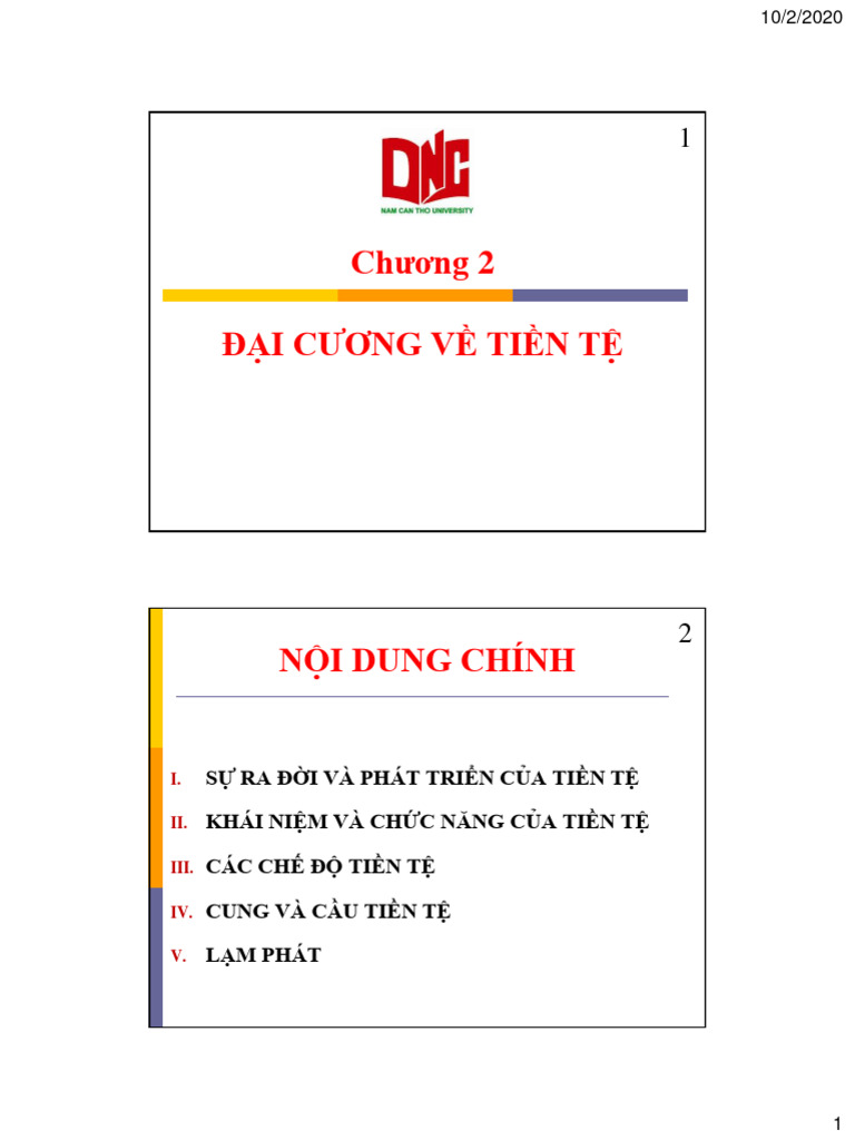 Chuong 2 Lan 3 Dai Cuong Ve Tien Te | PDF