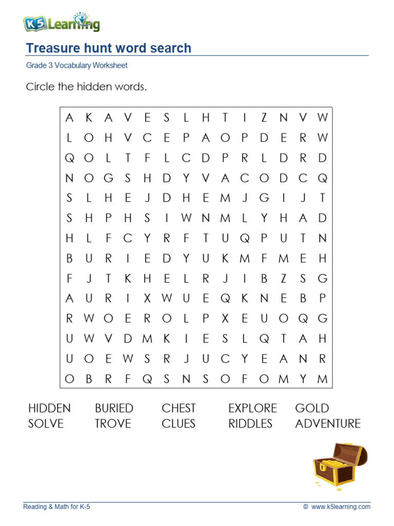 Treasure Hunt Word Search2 | PDF | Language Arts & Discipline