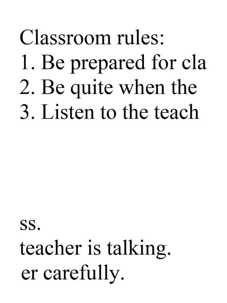 Classroom Rules | PDF
