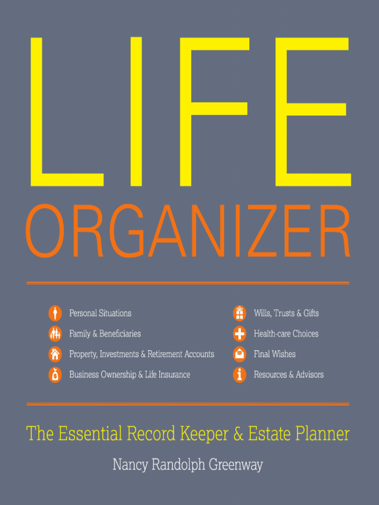 Life Organizer The Essential Record Keeper and Estate Planner (Nancy ...