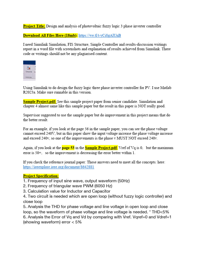 Fuzzy Logic Project - Requirement - 13 May | PDF | Power Inverter ...