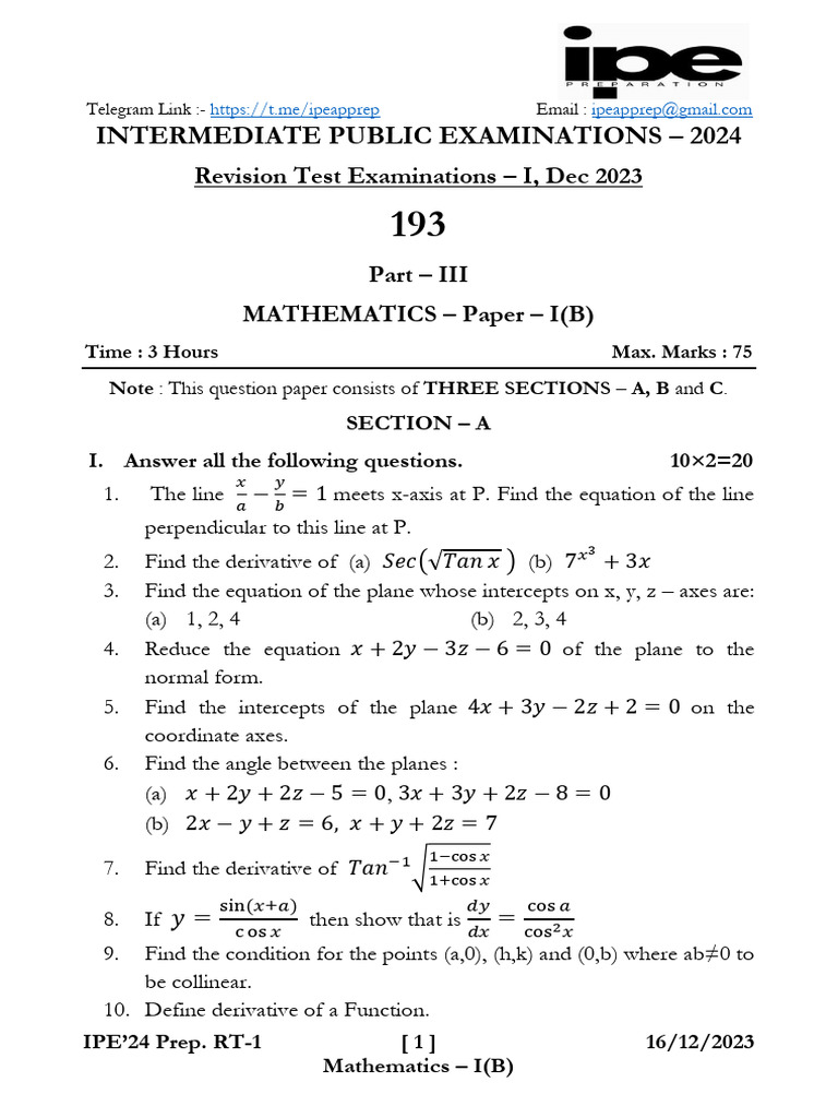 Maths B | PDF