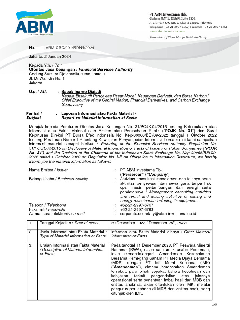 Fakta Material ABMM | PDF