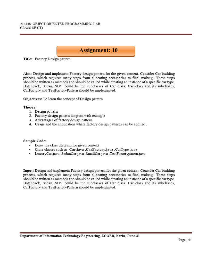 Practical 10 | PDF | Class (Computer Programming) | Design