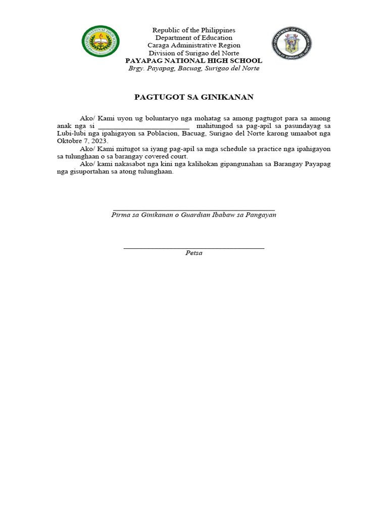 Pagtugot Sa Ginikanan Lubilubi | PDF