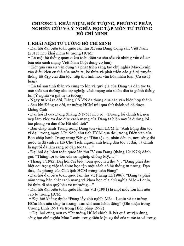 Chương 1 TTHCM | PDF