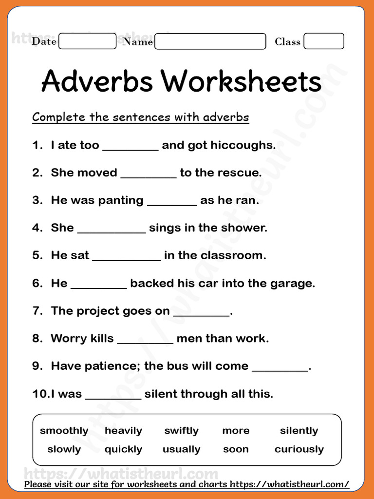Printable Adverb Worksheets For 2nd Grade Exercise 2 | PDF | Syntax ...