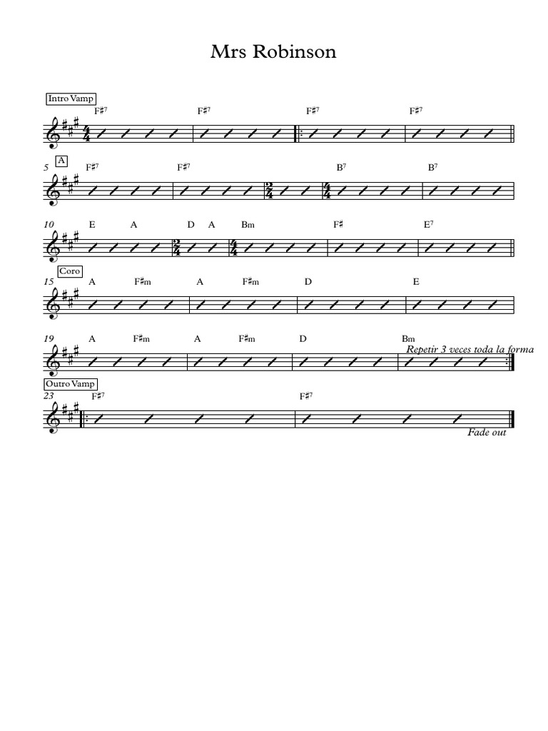 Mrs Robinson | PDF