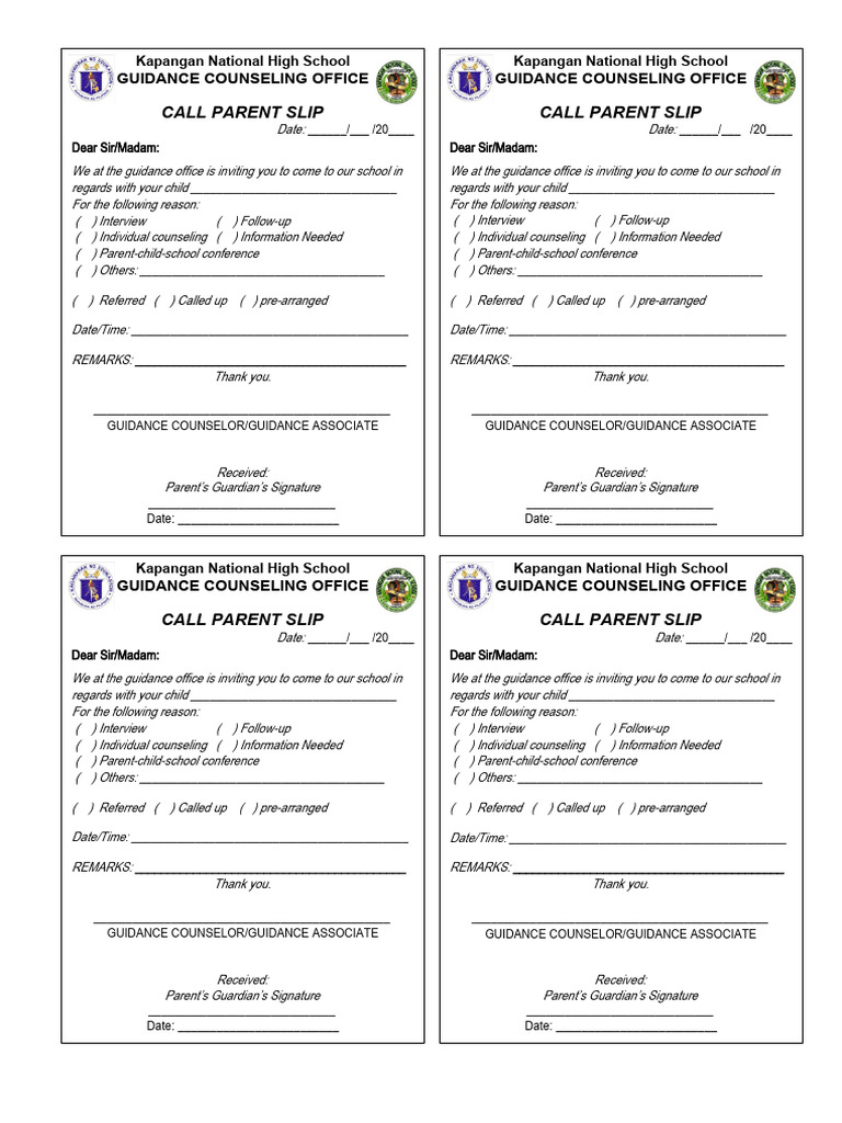 Call Parent Slip | PDF | Social Institutions | Ageing Call Parent Slip | PDF | Social Institutions | Ageing