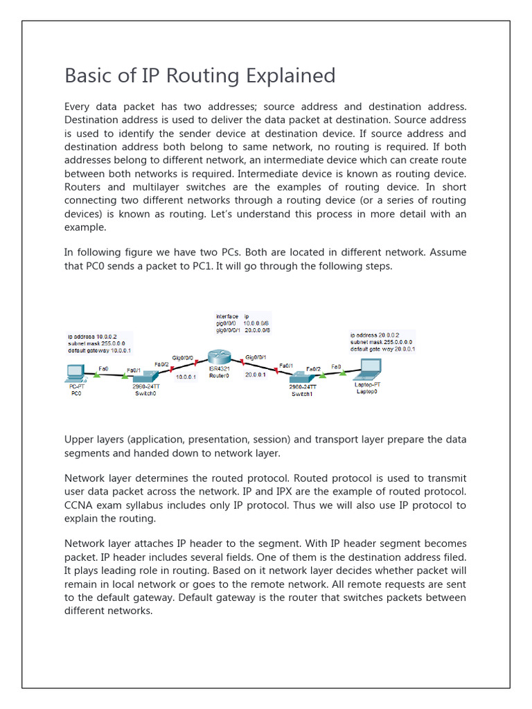 4 Basic of IP Routing | PDF