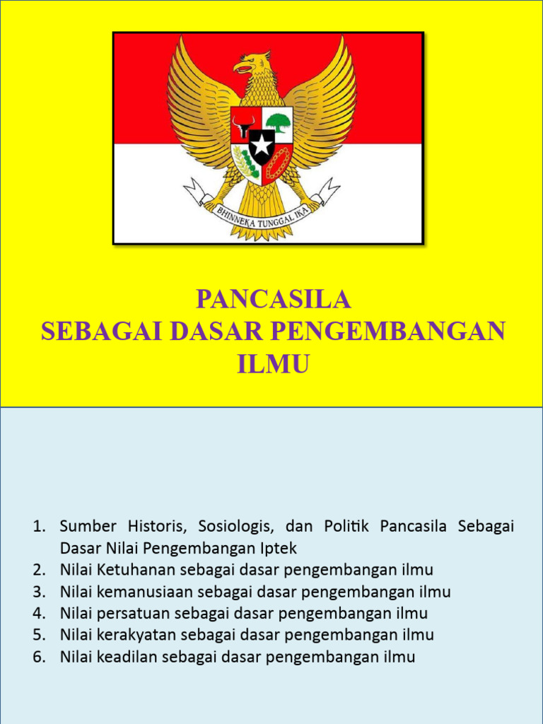 Pancasila (Pancasila Sebagai Dasar Pengembangan Ilmu) | PDF Pancasila (Pancasila Sebagai Dasar Pengembangan Ilmu) | PDF