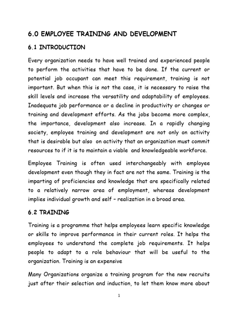 Topic 5 EMPLOYEE TRAINING AND DEVELOPMENT | PDF