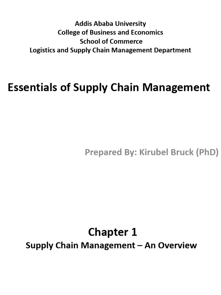 SCM Chapter 1 | PDF | Supply Chain | Supply Chain Management