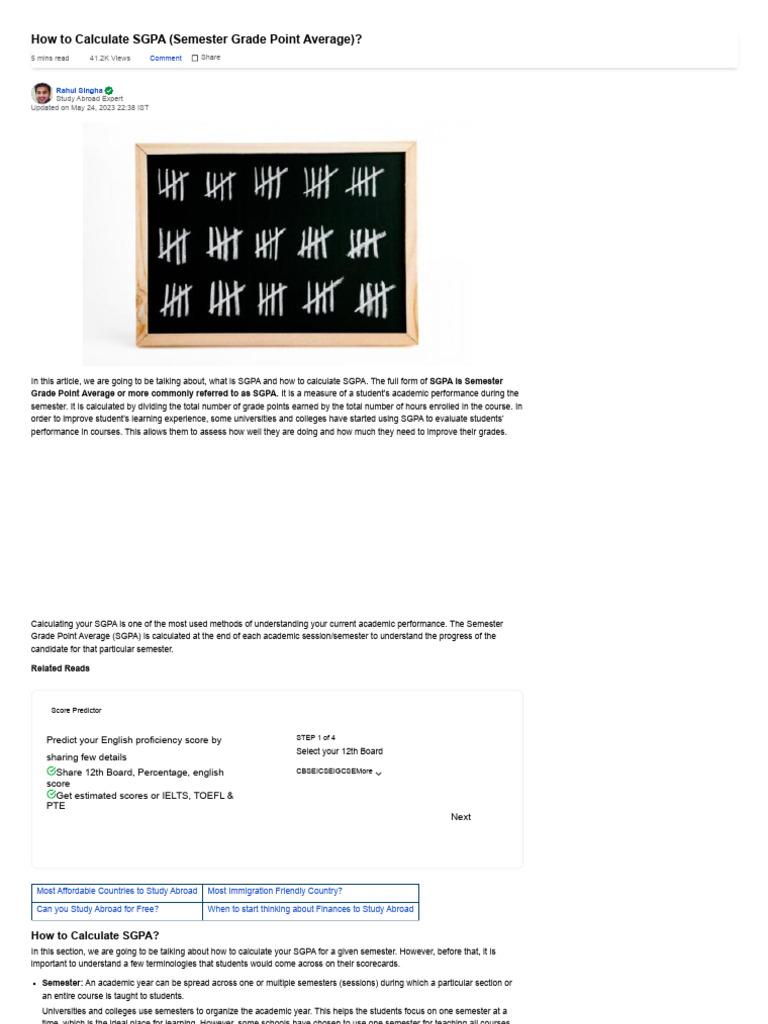 How To Calculate SGPA | PDF