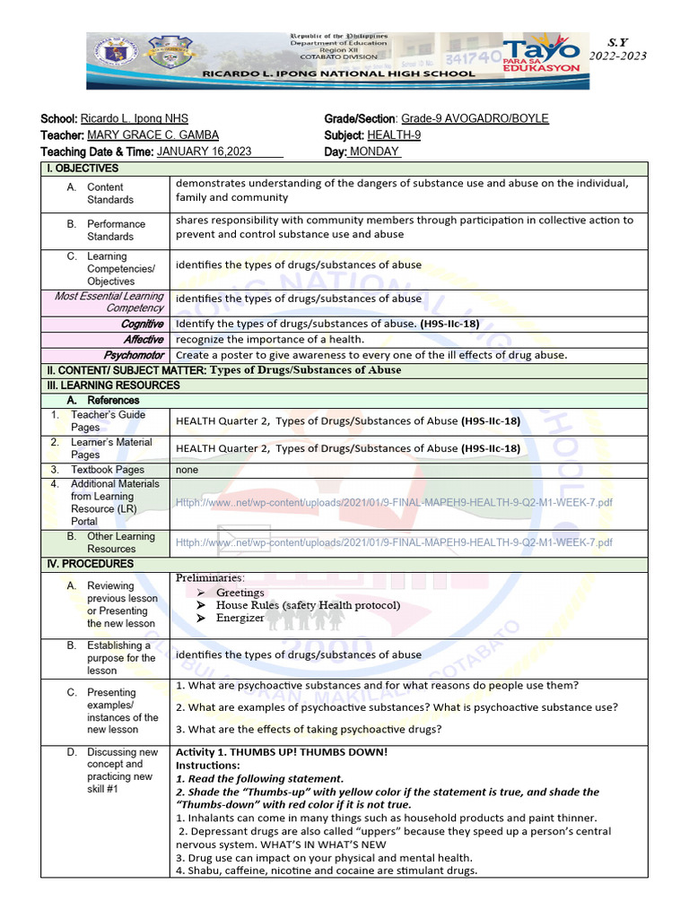 DLP - Health-9 Drug Scenario | PDF