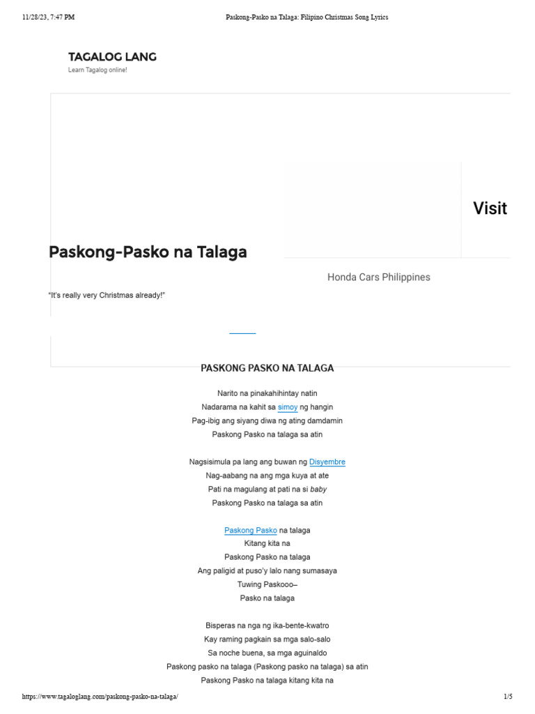 8 Pasokong Pasko Na Talaga | PDF