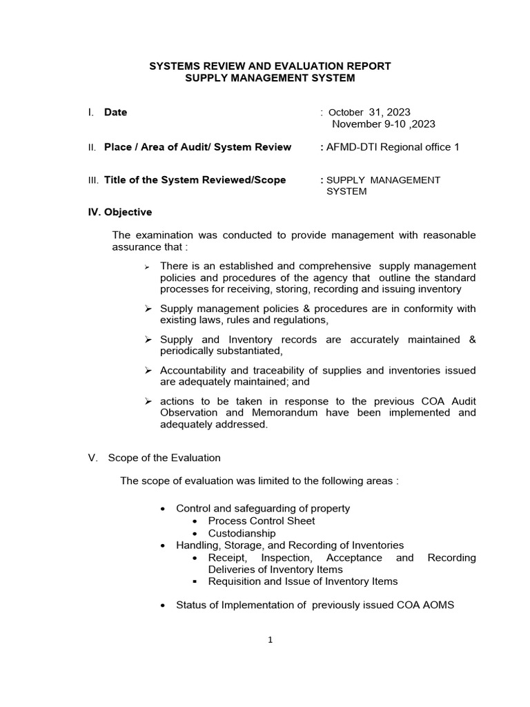 Supply Management System Final 2023 Finalrevised | PDF
