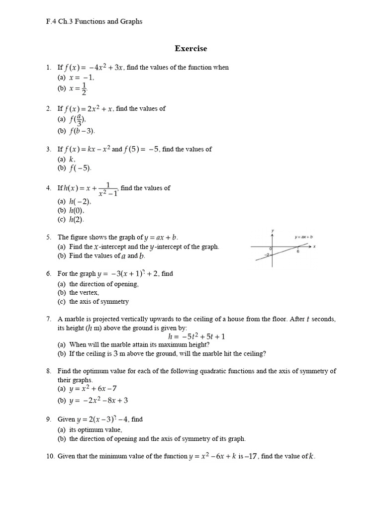Functions and Graphs | PDF | Cartesian Coordinate System | Function ...