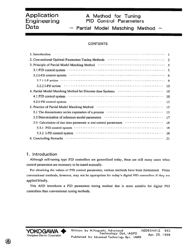 Method For Tuning Pid Parameter Pdf