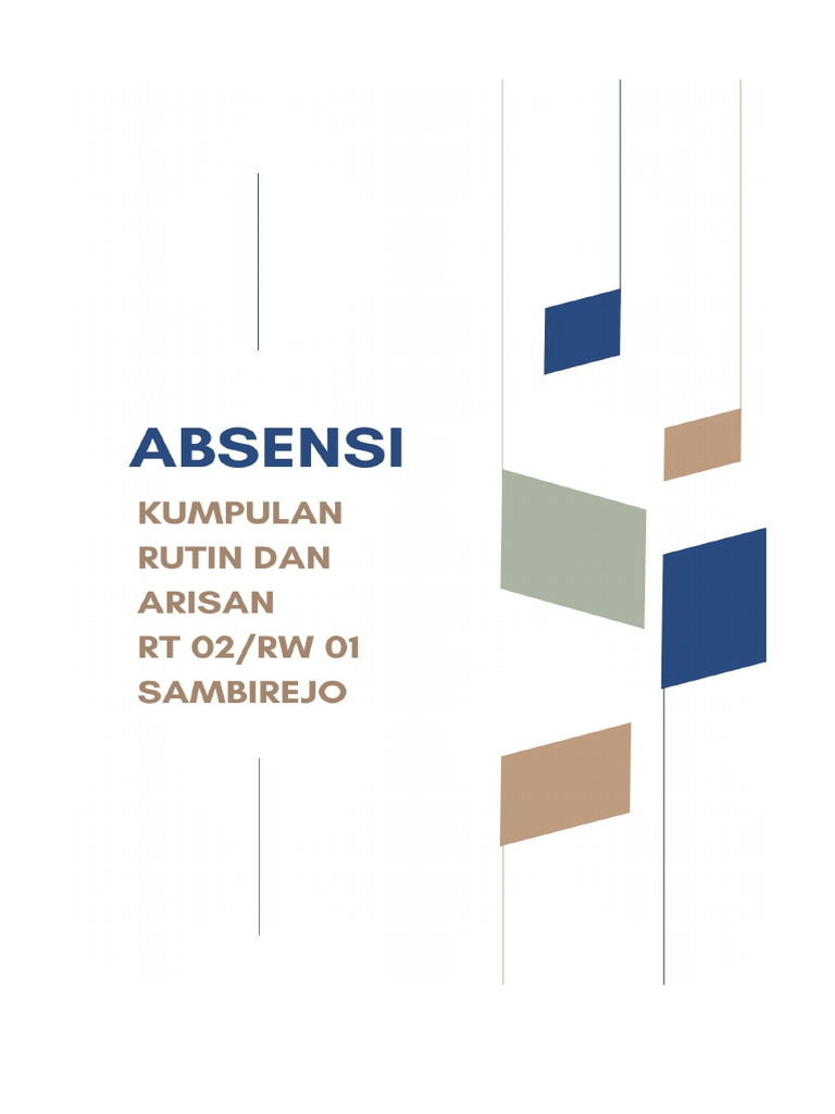 Cover Absen RT | PDF