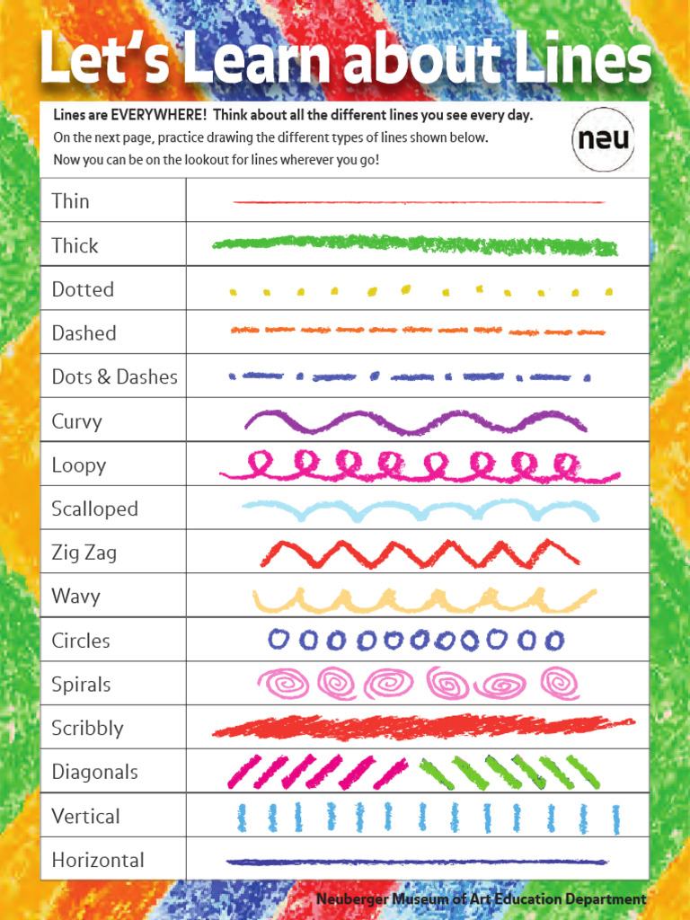 Types of Lines Drawing Activity | PDF | Philosophy | Language Arts ...