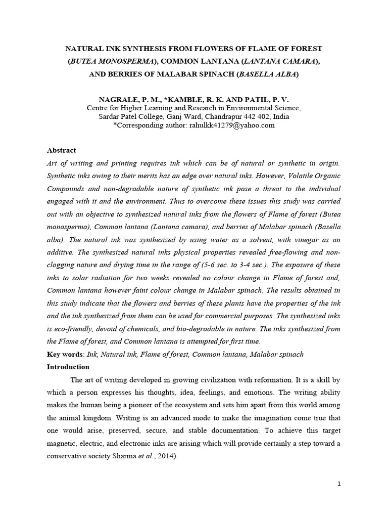 Ink Paper | PDF | Ink | Volatile Organic Compound