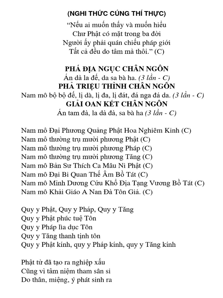Nghi TH C Cúng Thí TH C | PDF