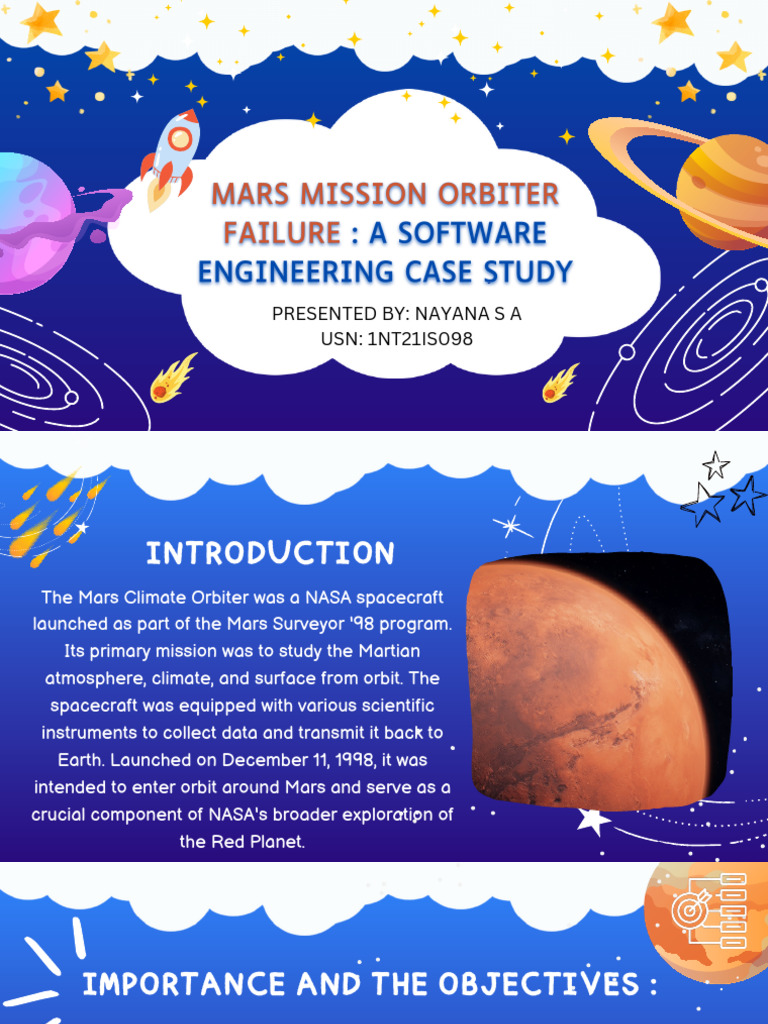 Mars Mission Orbiter Failure: A Software Engineering Case Study | PDF