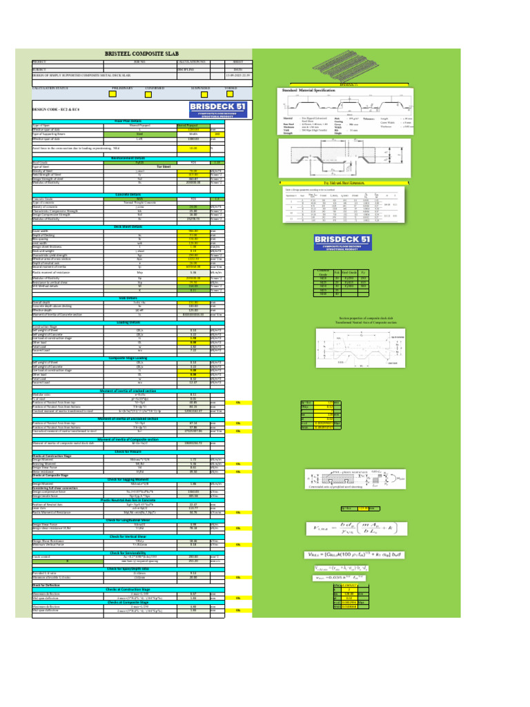 Bristeel Composite Slab Ec4 | PDF